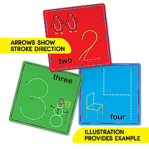 Wikki Stix Numbers and Counting Cards, Preschool & Kindergarten Tactile Learning, STEM Toy, Numbers 1-20 Plus 7 Bonus Cards, 36 Wikki Stix, for 3 & Up.