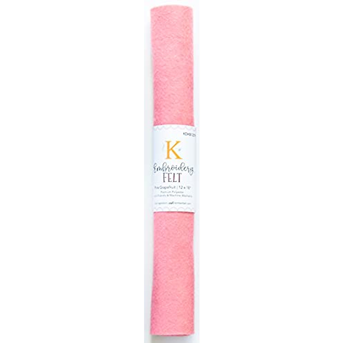 Kimberbell Felt Sheet, Color: Pink Grapefruit, Size: 12 x18, Thickness: 1.4 mm, Iron-Friendly & Machine Washable, Machine Embroidery, Quilting & Sewing - KDKB1259