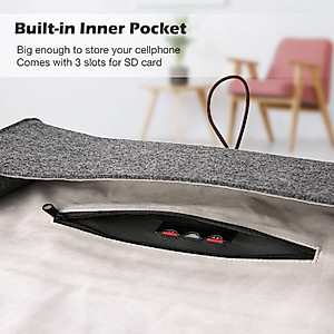 ProCase Felt Pouch Sleeve for Steam Deck, Portable Travel Storage Bag Ultra Slim Carrying Case Cover for Valve Steam Deck 2021 Release –Black