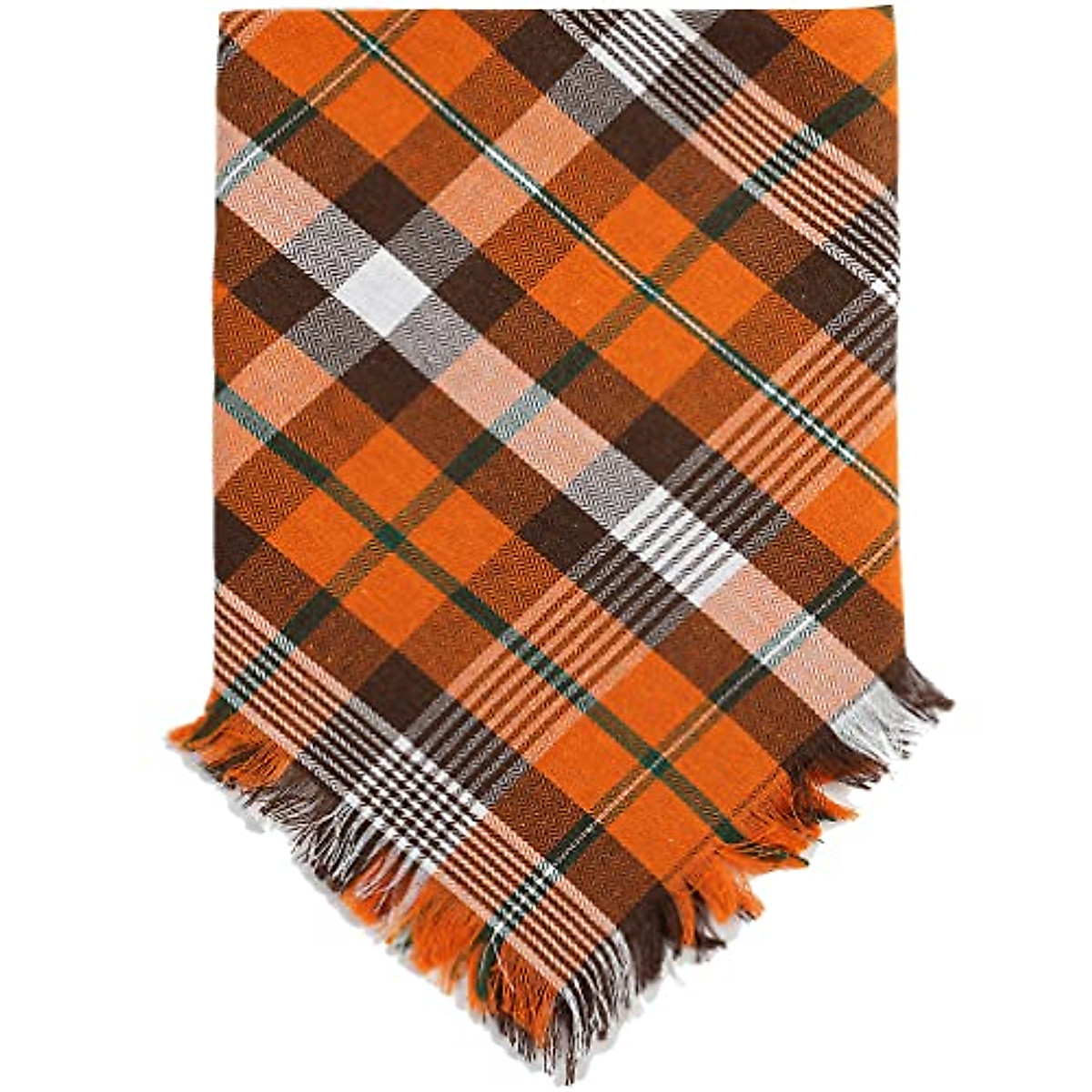 Fall Dog Bandana, Thanksgiving Dog Bandanas, Autumn Reversible Washable Plaid Triangle Bibs Scarf for Small Medium Large Pets Dogs Cats