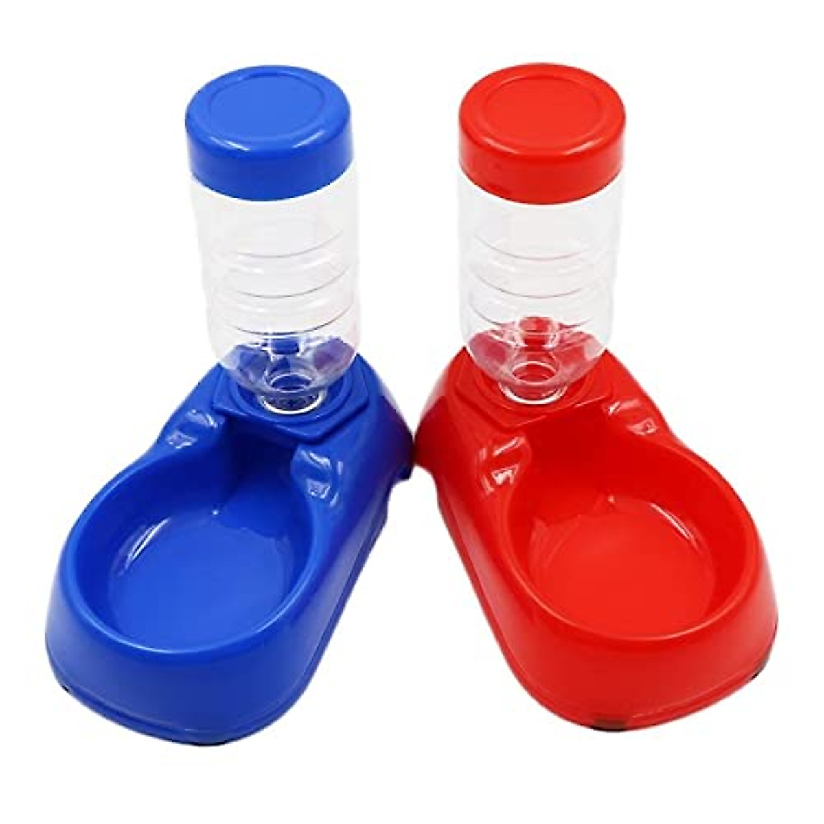 FUUIE Bowls for Food and Water Automatic Drinking Bowl Pet Drinking Device (Color : Blue, Size : 22CM)