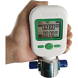 BHYIQI Gas Mass Flow Meter Digital Gas Flowmeter with Range 0 to 20L/Min Accracy ±2.5+0.5FS% Data Storage LCD Display