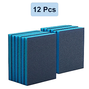 Bates- Sanding Sponge, 12 Pack, 3.9”x4.7”, 80/100/120/180 Grit, Sanding Block, Sanding Paper Block, Sandpaper Sponge Block, Sanding Blocks for Wood, Sanding Sponges, Sand Block, Sanding Blocks Drywall