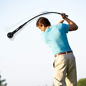 Balight Golf Swing Trainer Aid and Correction for Strength Grip Tempo & Flexibility Training Suit for Indoor Practice Chipping Hitting Golf Accessories (40 Inches, Black)