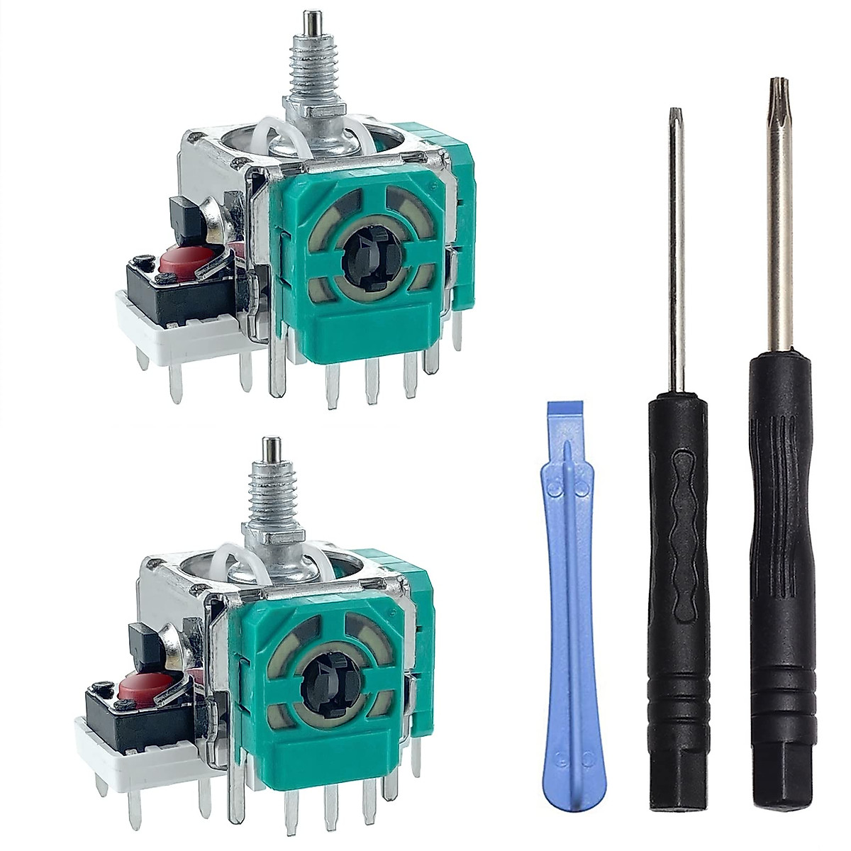 JOLANCO 2 Pack Controller 3D Analog Joystick Thumb Sticks Replacement Repair Parts for Xbox One Elite 2- - Fixes Stick Drift, Broken, and Loose Joysticks on Elite Series 2 Controllers