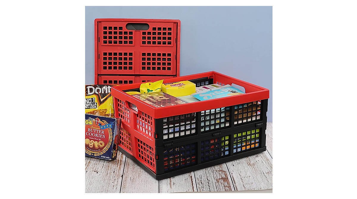 Buy Ramddy 34 Quart Collapsible Storage Crate Pack - Space-Saving Bins