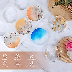 18 Pieces Resin Coaster Molds, Coaster Molds for Epoxy Resin with Storage Box Mold for DIY Art Craft Cup Mats