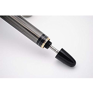 czxwyst 699 Negative Pressure Vaccum Filling Fountain Pen Original Box (Black with Golden Clip and Solid Grip, Medium Nib 0.7mm)