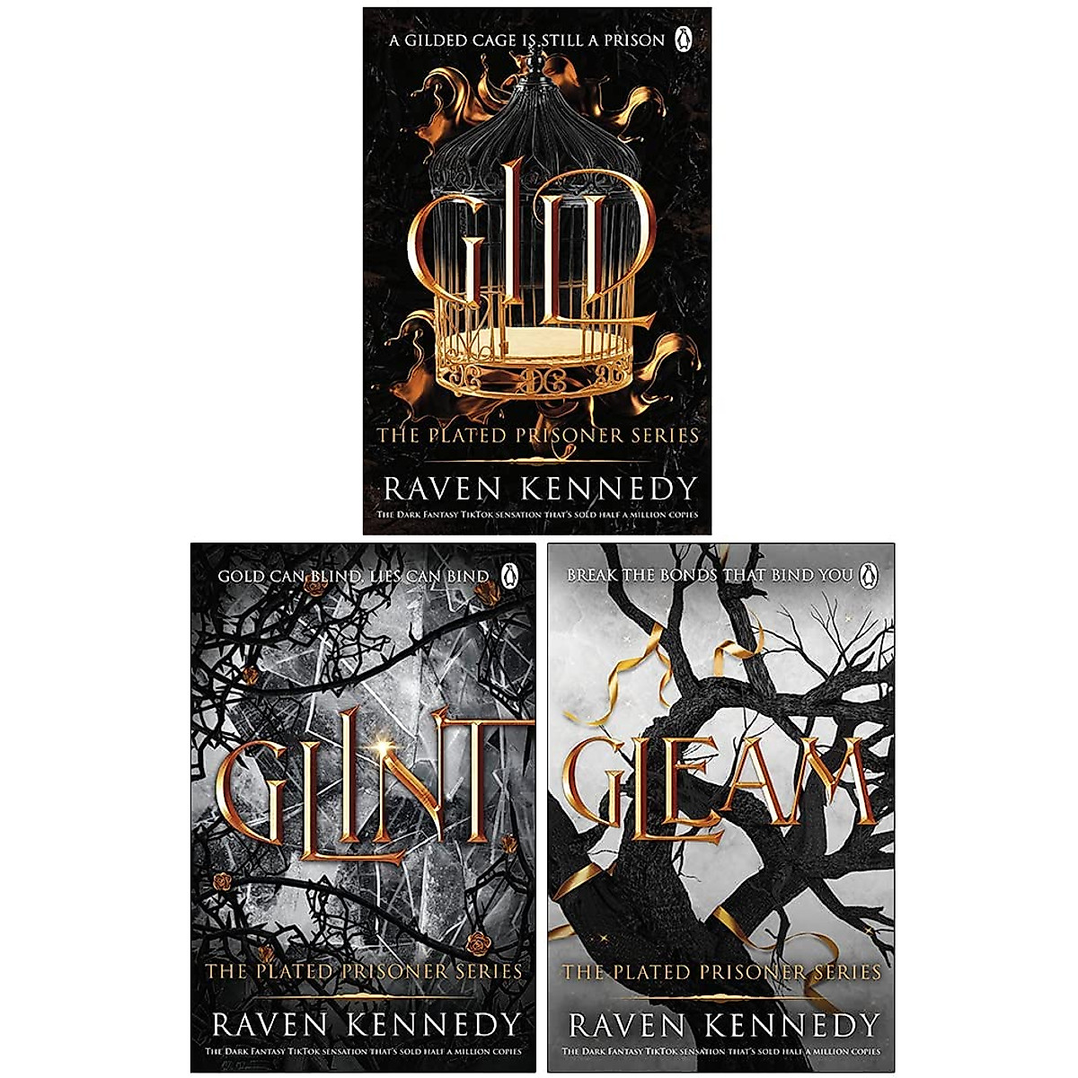 The Plated Prisoner Series Collection 3 Books Set By Raven Kennedy (Gild, Glint, Gleam)