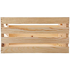 HOUSEWORKS 67140 18" Lx12.5 Wx9.5 H Large Crates & Pallet Wood Crate, 67140 18" Lx12.5 Wx9.5 H Large Crates & Pallet Wood Crate