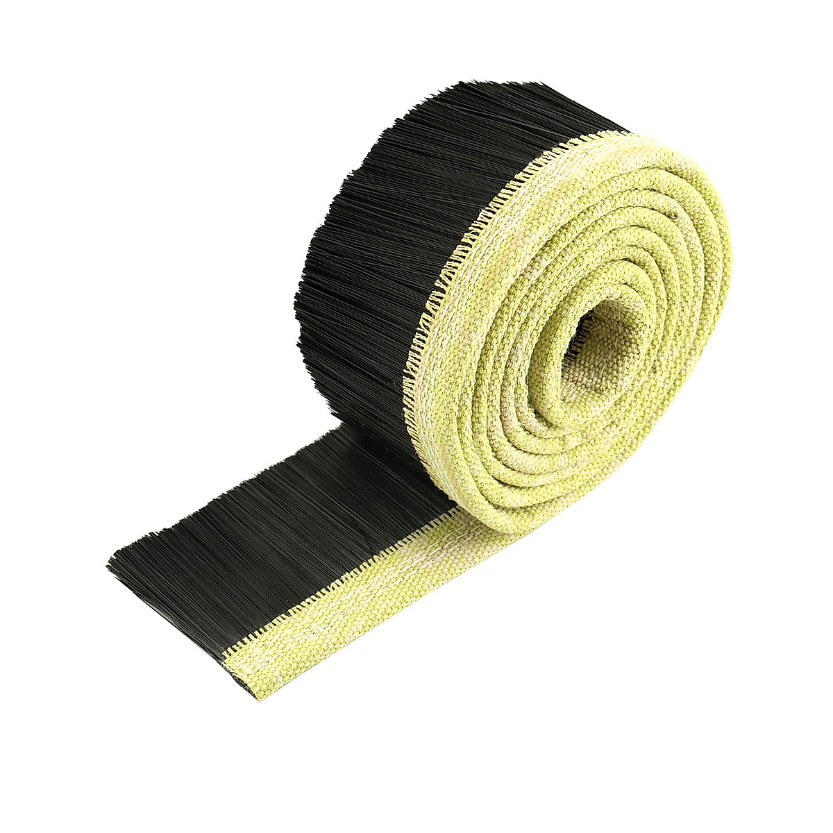 QWORK CNC Vacuum Brush, 70MM x 2M Vacuum Cleaner Engraving Machine Dust Shoe Brush Dust Cover for CNC Router Spindle Motor, Black