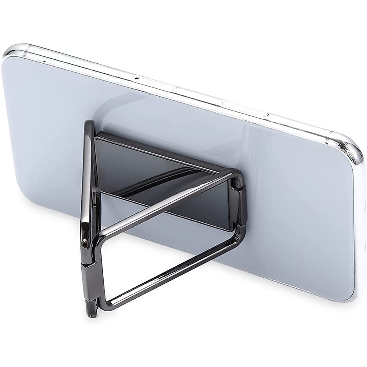 NLQHOPTS Foldable Phone Ring Stand Holder Finger Kickstand, Adjustable 360ºRotation Cell Phone Ring Grip for Office Desktop&Magnetic Car Mount ,Compatible with All Smartphones (Black)