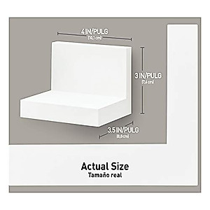 Command Display Ledges, Quartz, 2-Ledges, 8-Medium Foam Strips (HOM23Q-2ES), Great for Dorm Decor & Medium Caddy, Clear, with 4 Clear Indoor Strips, Organize Damage-Free