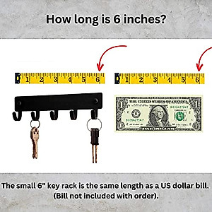 The Metal Peddler Farm Horned Goat #1 Key Rack - Small 6 inch Wide - Made in USA