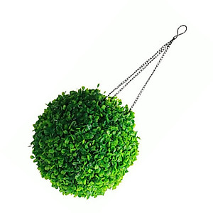 Beaupretty Solar Grass Ball Light Decorative Grass Balls Green Solar Lights Outdoor Artificial Topiary Plant Round Grass Flower Garland Decorations Garden Solar Lamp Warm White Plastic Lob