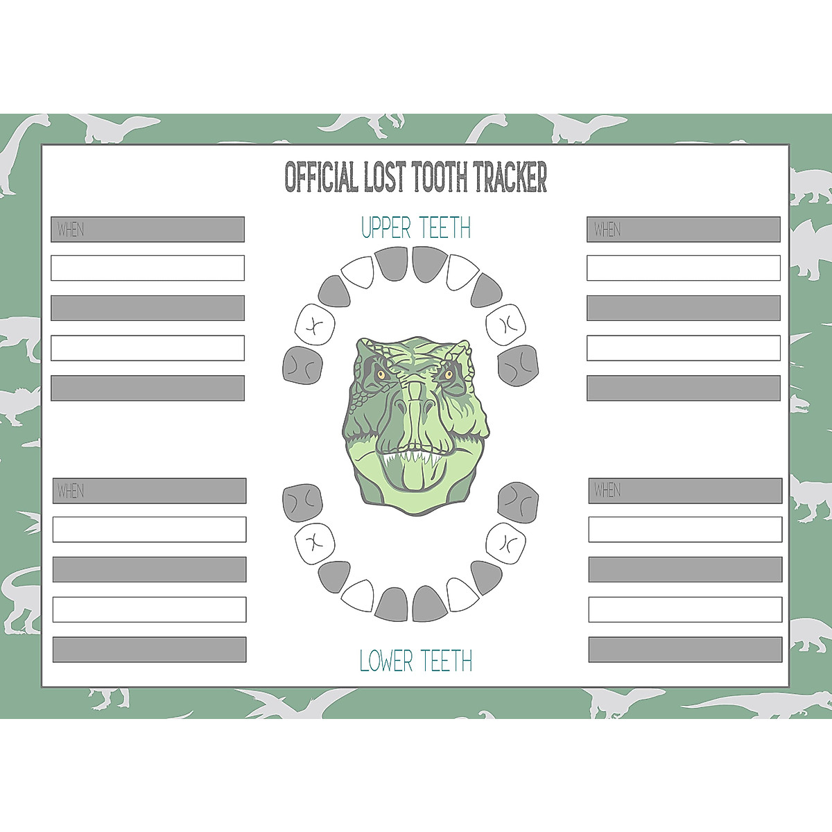 Morxy Tooth Fairy Letter Kit – Dinosaur Theme Tooth Fairy Certificate and Tooth Tracker – Keepsake Letter from The Tooth Fairy – 92 Piece Tooth Fairy Letter Set with Door Hanger