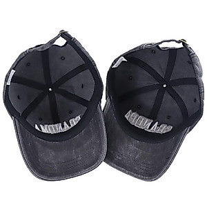 Grandpa and Grandma Est 2024 Hats for Men Women, New Grandparents Birthday Gifts for Baby Announcement, First Time Grandpa Grandma Baseball Cap Black