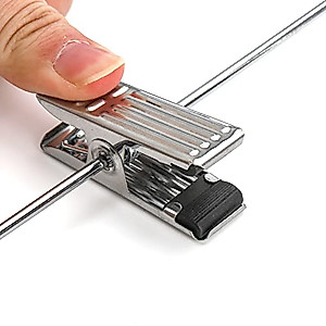 Tosnail 12 Pack Wooden Pants Skirt Hangers with Adjustable Clips, Solid Wood Jeans Hangers with Chromed Swivel Hook, Trouser Hanger for Men and Women's Clothing Closet Organizer