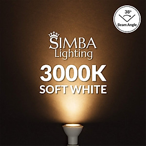 Simba Lighting LED PAR20 Light Bulb 6W 38deg Spotlight Dimmable (4-Pack) for Indoor Recessed Can, Range Hood and Outdoor PAR 20, 120V E26 Base, 40W to 50W Halogen Replacement, 3000K Soft White