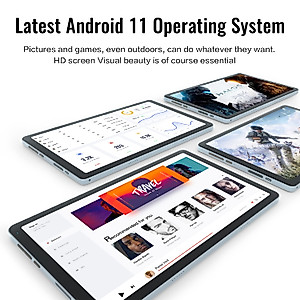 MERRYROYAL Tablet 10.4 inch 32GB Android 11 Quad Core 6000mAh 1332x800 HD CTP Tablets (LightGray)