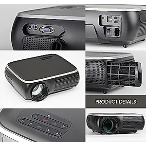 CXDTBH M8S Full 1080P Projector 4K 7000 Compatible AV USB with Gift ( Color : M8S-W )