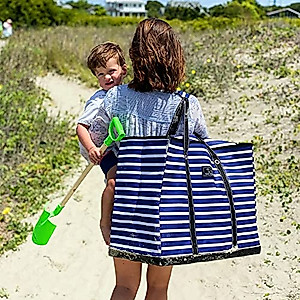 SCOUT 4 Boys Extra Large Beach Bag for Women - Waterproof Beach Tote with Zipper Closure and Handles - Utility Tote Bags