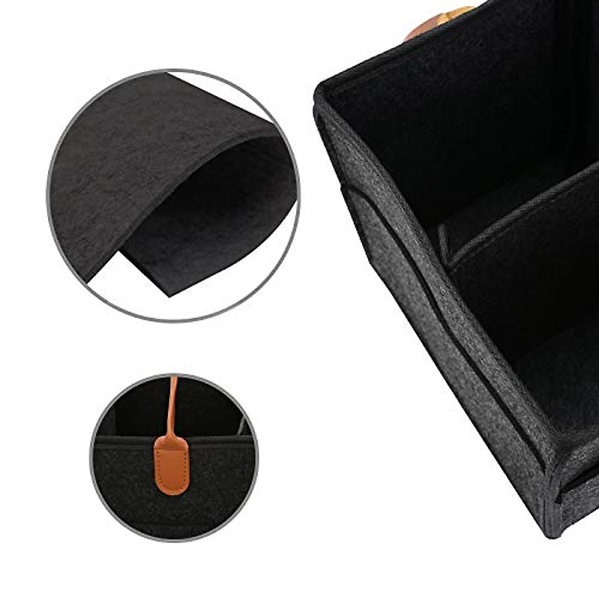 MorNon Baby Diaper Caddy Organizer Diaper Tote Portable Nursery Essentials Storage Basket Stain Resistant Large Baby Stuff Diaper Organizer Baby Gift for Newborn Boy and Girl, Dark Gray