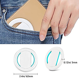 VOVIGGOL Snap Phone Grip Elastic Cell Phone Holder Strap for Hand, 360° Rotation Ultra-Thin Phone Ring Holder Finger Kickstand Loop Phone Stand Compatible with iPhone, Samsung etc (Black)