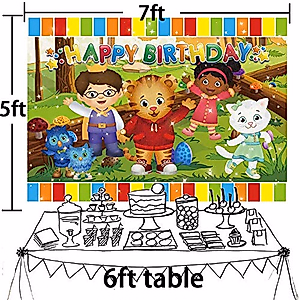 Daniel Tiger's Backdrop Party Supplies for Boy Birthday Baby Shower Birthday Decorations Banner Set Decor Background 7x5ft