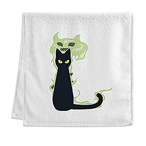 Funny Halloween Hand Towels for Bathroom Decorative White Cotton Hand Towel Set 2 Pack Monogrammed L