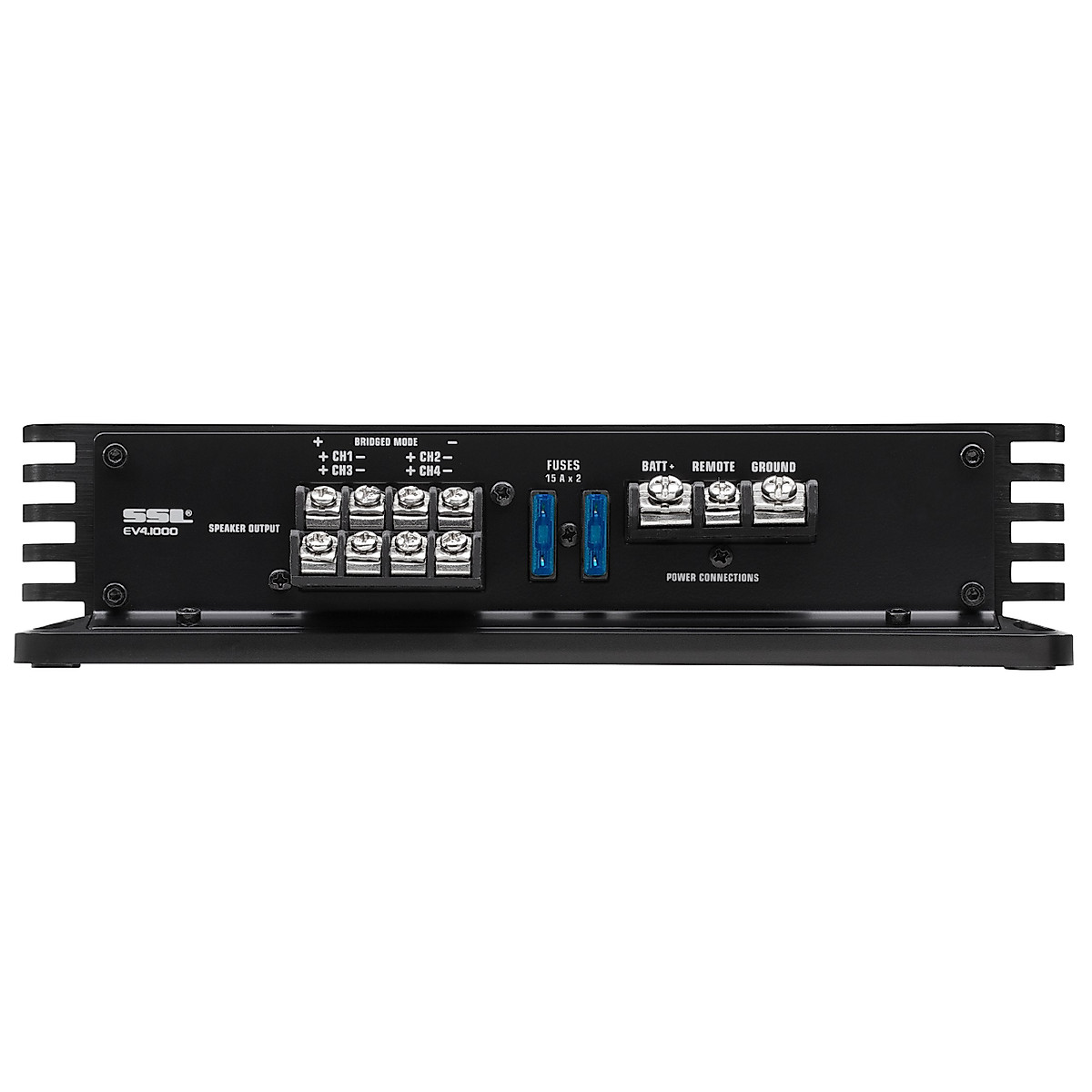 Sound Storm Laboratories EV4.1000 4 Channel Car Audio Amplifier - 1000 High Output, High/Low Level Inputs, Hook Up to Subwoofer for Bass