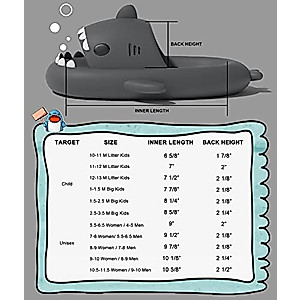 Metog Cloud Shark Slides Non-Slip Open Toe Slippers Kids Girls Boy Cute Lightweight Sandals on Beach Pool Shower