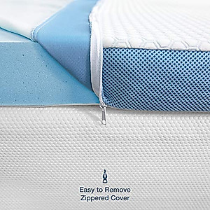 SensorPEDIC Elite Cooling Mattress Topper, Twin, White