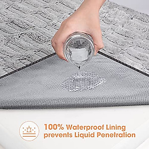 MIXJOY Large Dog Bed for Large Dogs, Waterproof Orthopedic Big Dog Bed with Removable Washable Cover, Memory Foam Pet Bed Mat for Crate, Portable & Foldable, Suitable for Pets Up to 70lbs