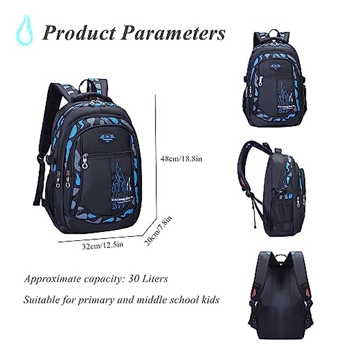 Camo Boys Backpacks for Middle School Elementary, Camo Bookbags for Teens Boys, Camouflage School Bags for Boys