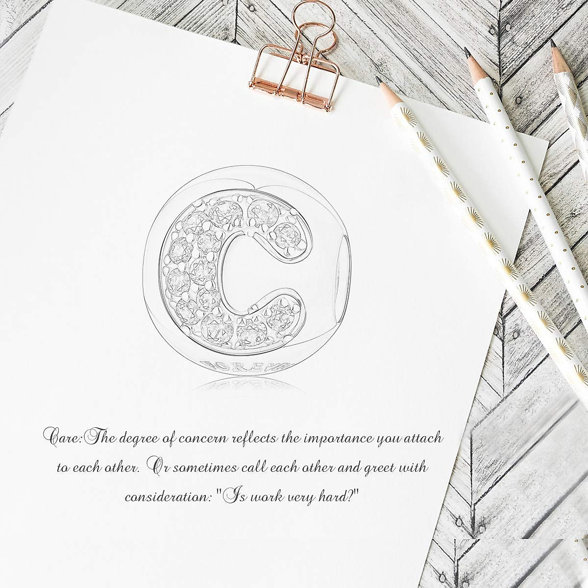 FOREVER QUEEN Alphabet Initial A-Z Letter Charm Bead in 925 Sterling Silver with 5A Blue CZ fit European Bracelet Necklace for Birthday Women Men Gifts (Letter. C Charm)