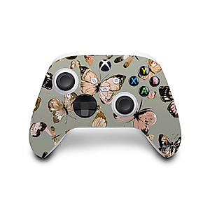 Head Case Designs Officially Licensed Ninola Butterflies Gold Green Assorted Vinyl Sticker Gaming Skin Decal Cover Compatible With Xbox Series S Console and Controller Bundle