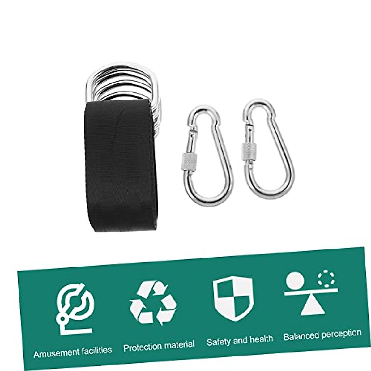 Toddmomy 1 Set Children's Swing Chair Baby Sets Kids Suit Swing for Kids Tree Swing Kit Swing Set Hanging Kit Outdoor Swing for Kids Rope for Hammock Tree Swing Hanging Kit Strap Black Tie