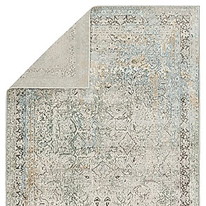 Jaipur Living Vibe Thayer 7'10"X10' Area Rug, Updated Traditional Green for Indoor Spaces