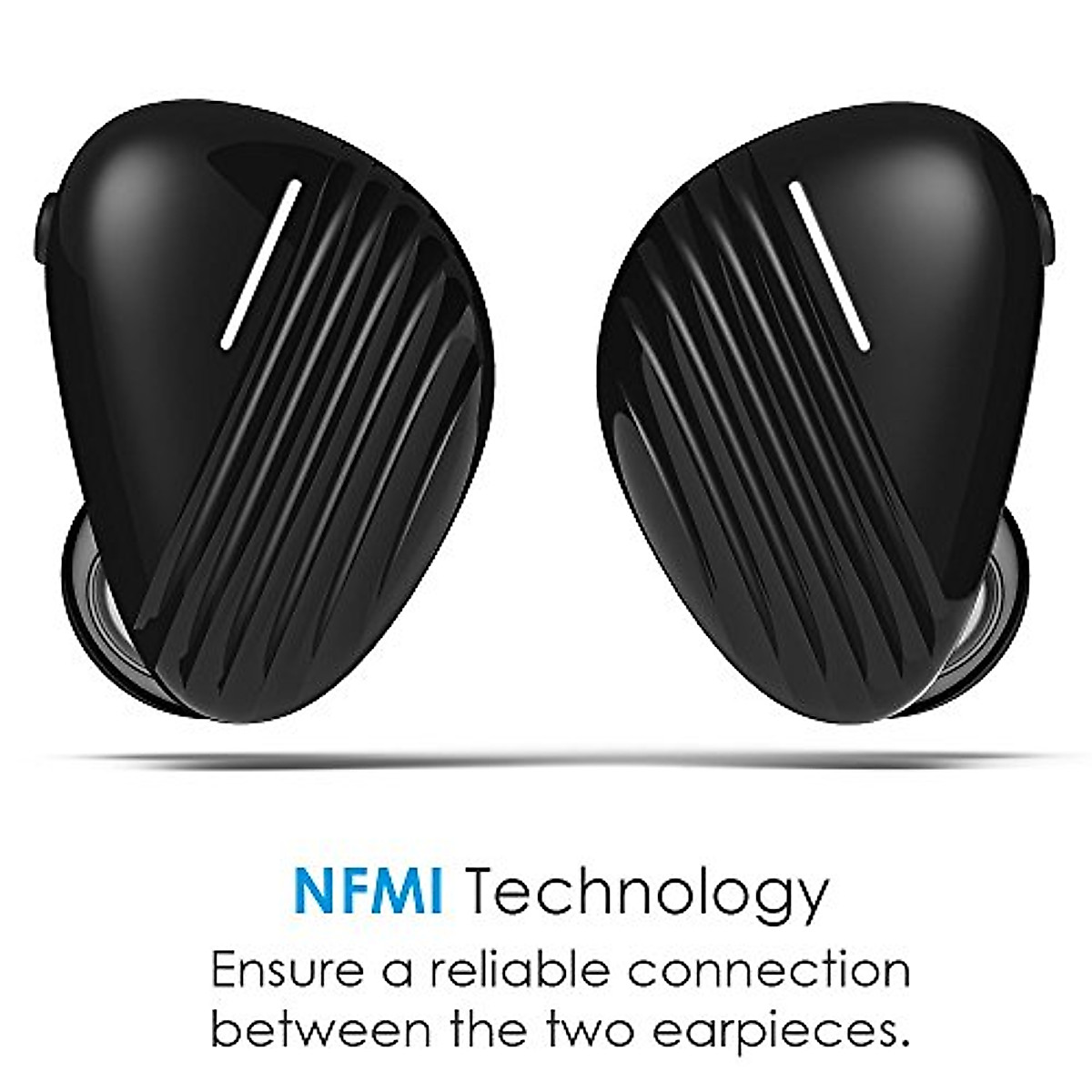 NuForce Optoma BE Free8 Truly Wireless Premium Earphones with 16h Battery Life, AAC+aptX, SpinFit Ear Tips and Charging case