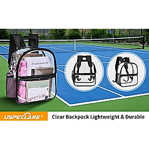 Clear Small Backpack Stadium Approved + Clear Purse Crossbody Bag, Waterproof Clear Bag for Women