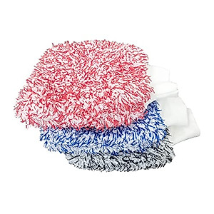 AuoCare Car Wash Mitt, 3 Pack Premium Cyclone Microfiber Washing Gloves, 3 Colors