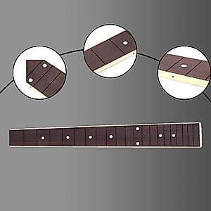 Guitar Neck, Rosewood Fretboard Replacement for 41 Inch 20 Frets Acoustic Guitar Guitar Fretboard Replacement