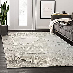 Abani Rugs Porto PRT220 Contemporary Beige Shell Area Rug 3' X 5'