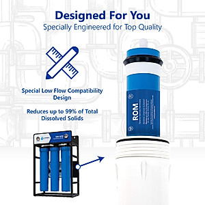 600 GPD Commercial Reverse Osmosis RO Membrane Replacement Filter for RO System – High Rejection Low Flow RO Water Filtration System Membrane – 3”x 11.75” 600 Gallon per Day Filter – Express Water