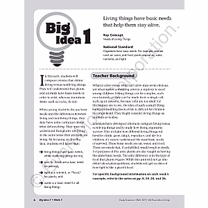 Evan-Moor Daily Science, Grade 1 Homeschooling & Classroom Resource Workbook, Printable Worksheets, Teaching Edition, Earth, Life, and Physical Science, Vocabulary, Test Prep, Hands-On Projects