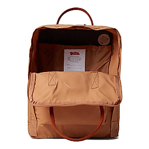 Fjällräven Kånken Backpack for Men, and Women - Lightweight Rugged Vinylon Fabric, Dual Top Handles with Snap Closure, and Classy Look Peach Sand/Terracotta Brown One Size One Size