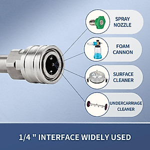 FENG PAI Pressure Washer Extension Wand - 60" Pressure Washer Wands wit Replacement Wand, 1/4" Quick Connect Power Washer Lance, 4000 PSI
