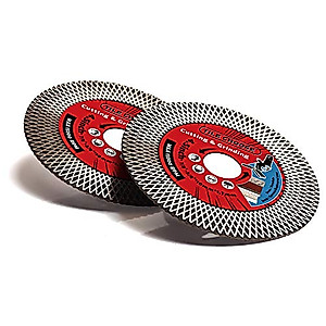 Diapro 2 Pack-4.5" Tile Blade Diamond Porcelain Blade for Cutting and Grinding Porcelain Tile Granite Marble (4.5", 2)