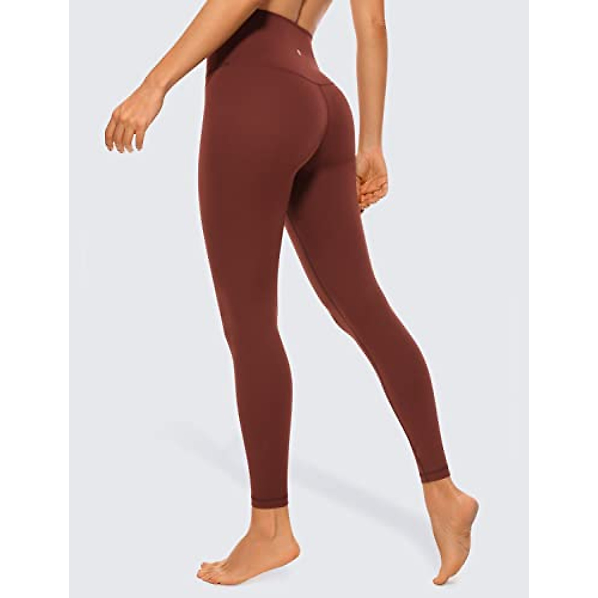CRZ YOGA Butterluxe Womens Workout Leggings 26.5''- Full Length High Waisted Yoga Pants Buttery Soft Athletic Gym Lounge Jujube Brown Small
